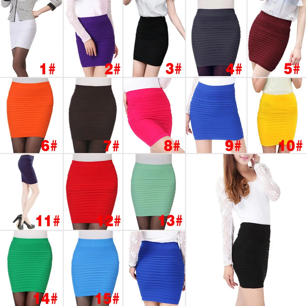 Womens Office Skirt Sexy Casual Skirt Pencil Skirt Ol Midi Pencil High