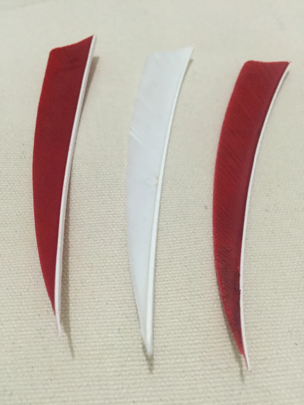 Free-shipping-5-Shield-Turkey-feather-fletching-24pcs-red-12pcs-white ...
