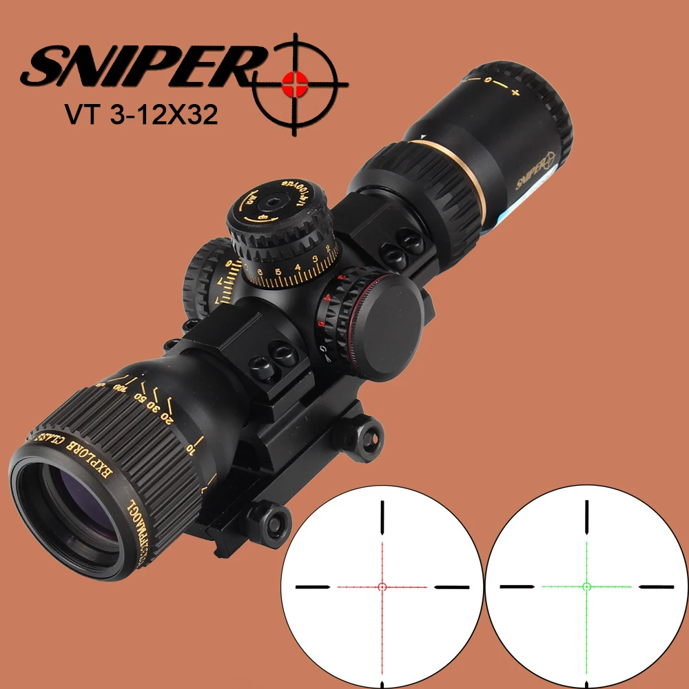 SNIPER VT 3 12X32 Hunting Compact Optical Sight Tactical Riflescope ...