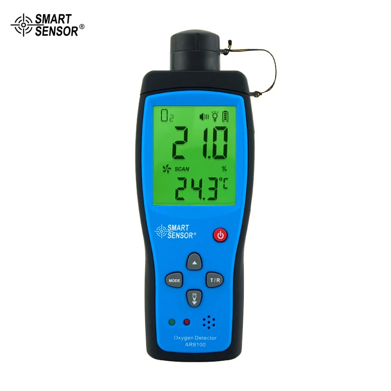 Handheld Precision O2 Oxygen Detectors Meter Tester Smart Sensor AR8100 ...