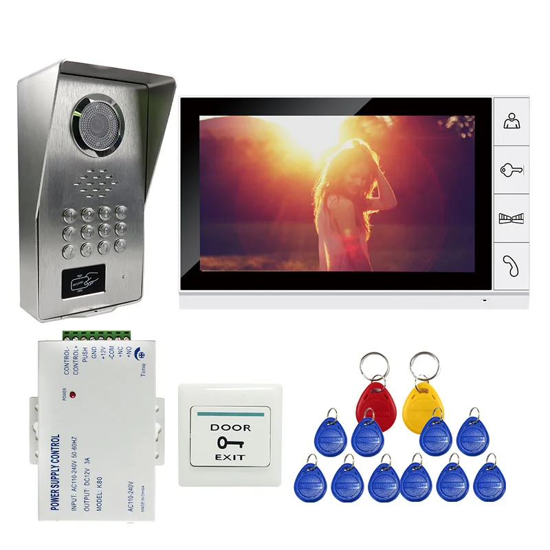 Grenseure FREE SHIPPING 9" LCD Screen Monitor Video Intercom Phone ...