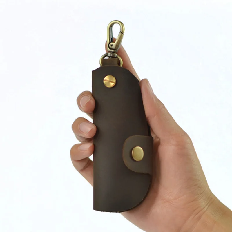 Handmade Key Holder Wallet Men Retro Genuine Leather Keychain Car Key Handmade Key Holder Wallet Men Retro Genuine Leather Keychain Car Key