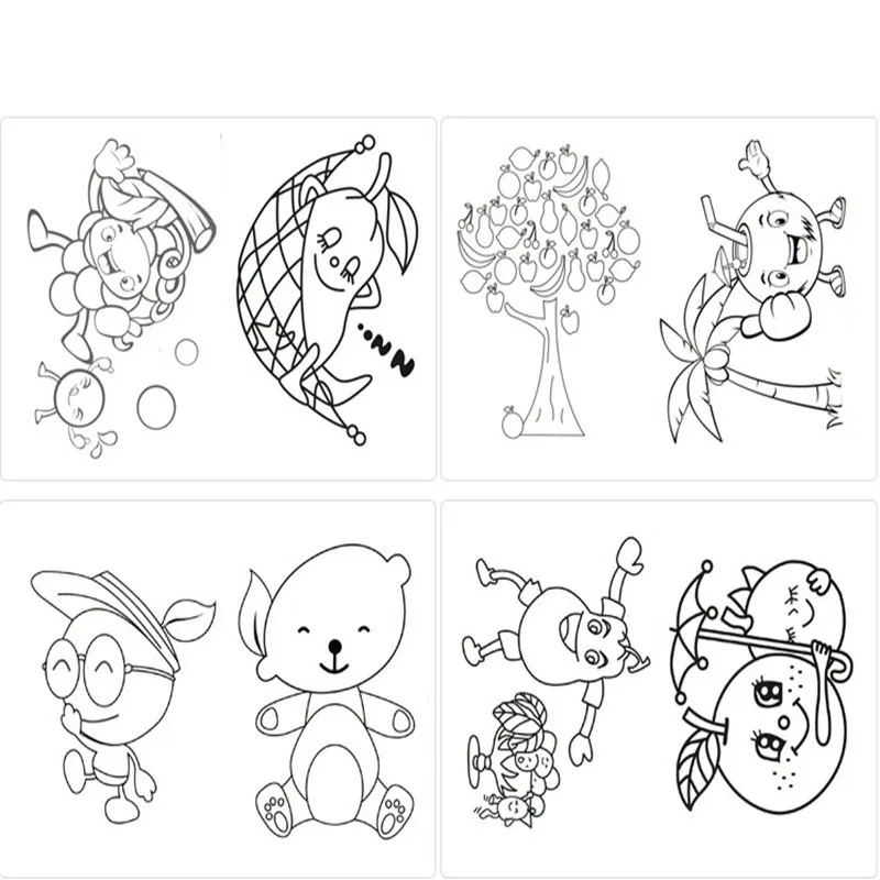 JIMITU DIY 8Pcs Cartoon Kid Finger Painting Craft Set Children Colorful ...