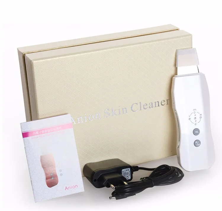 Ultrasonic Skin Scrubber Ultrasound Facial Skin Cleaner Anion ...