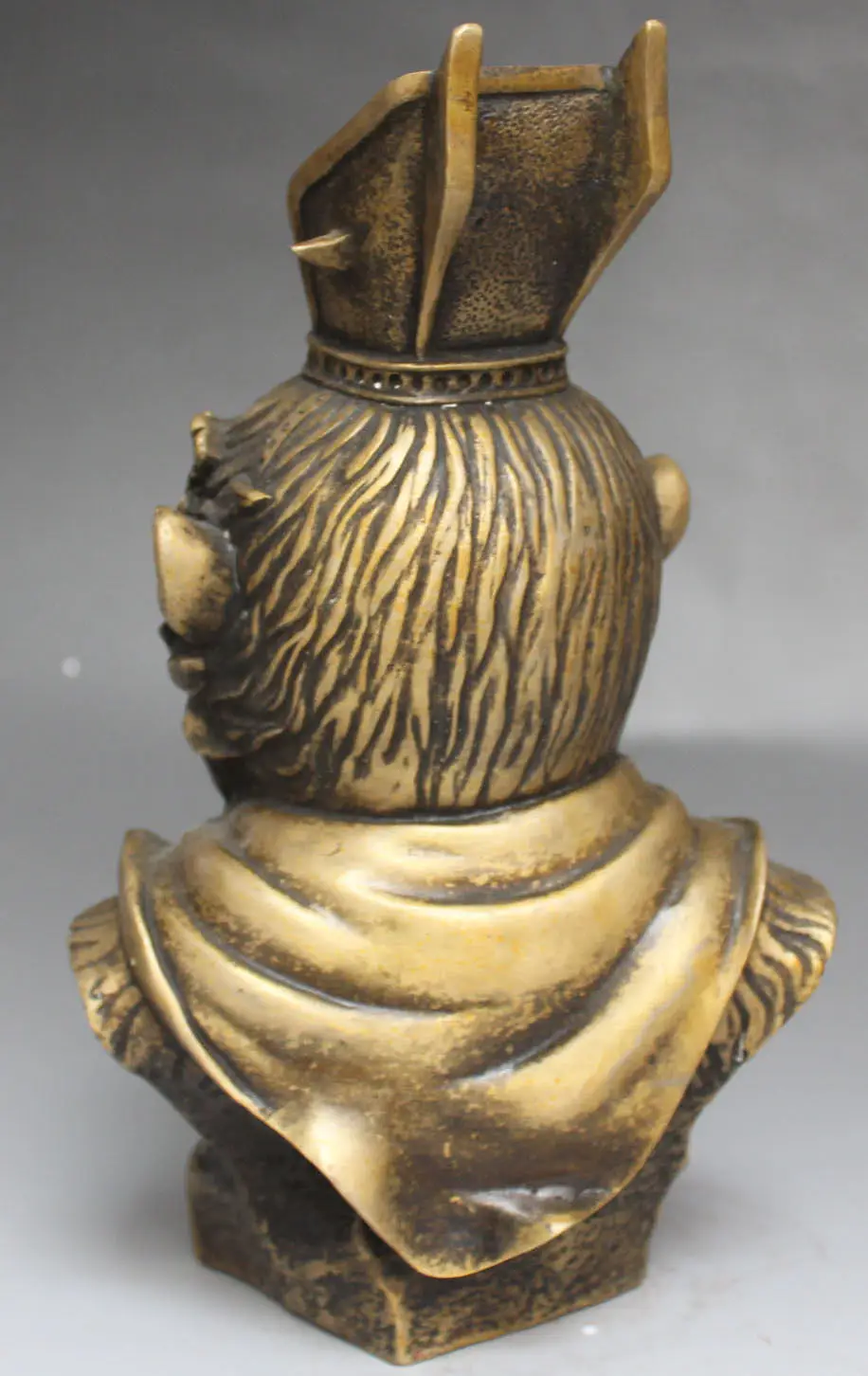 Chinese Mythos Bronze Handsome Sun Wukong Monkey King Head Bust Statue ...