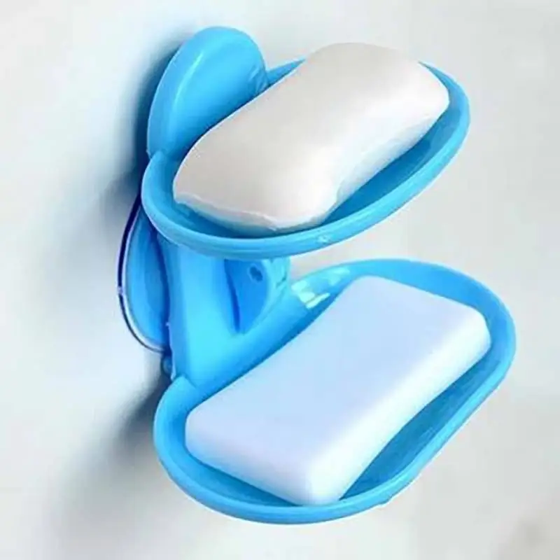 New-Double-Layers-Strong-Sucker-Soapbox-Soap-Draining-Holder-Soap-Dish ...