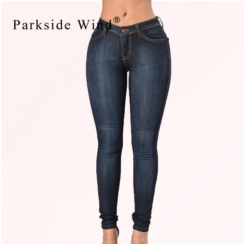 Parkside Wind Slim Jeans For Women Skinny High Waist Jeans Denim Pencil