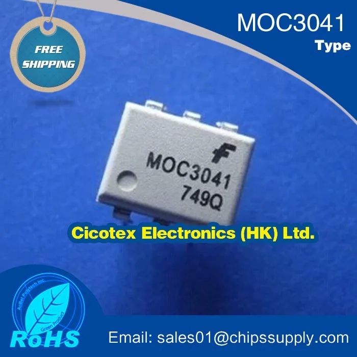 10pcs/lot Moc3041m Dip-6 Optoisolator 4.17kv Triac 6dip Moc3041-m Moc3041 - Integrated Circuits ...
