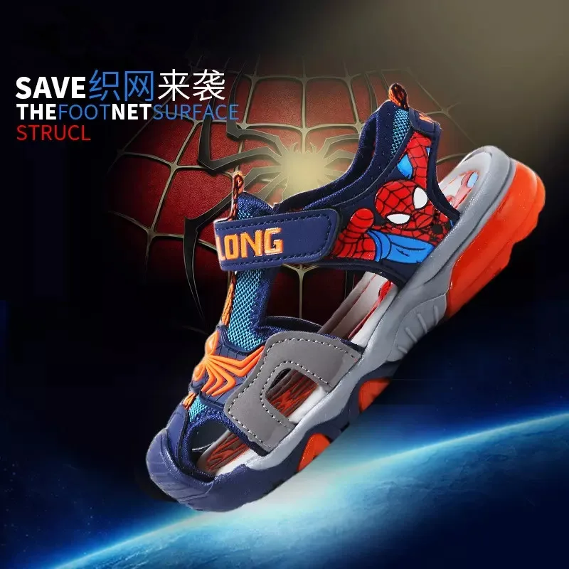 Children's Summer Spiderman Sandals 2017 Kids Boys Spider Man Slip ...