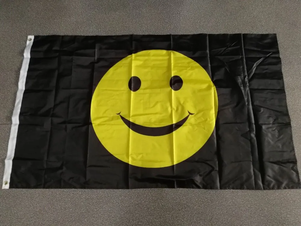 Xiangying 3x5fts happy face pink smiley smile Flag-in Flags, Banners ...