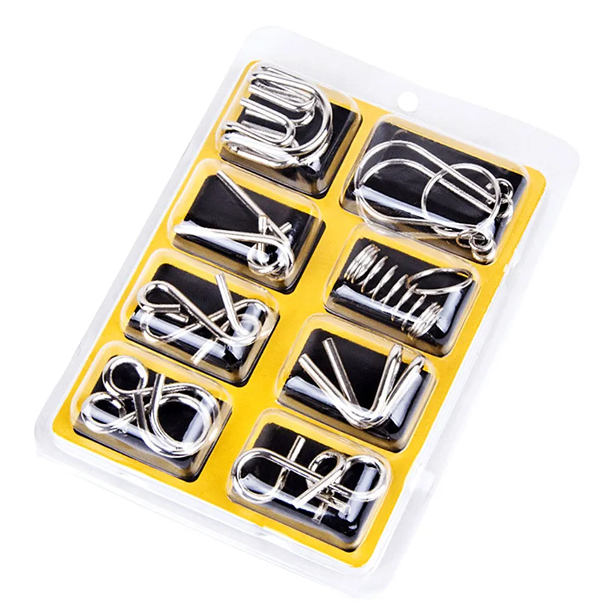 Metal Puzzle Ring Solution Kids Toy Iq Game For Child Adult Brain ...
