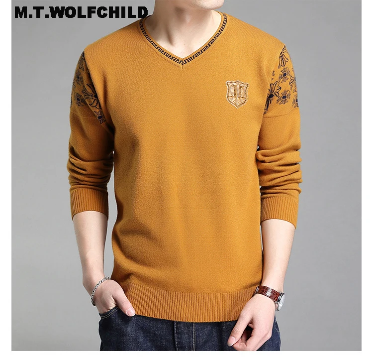 2017 New Arrival Men spring Casual Sweaters Mens V Neck Knit Warm ...
