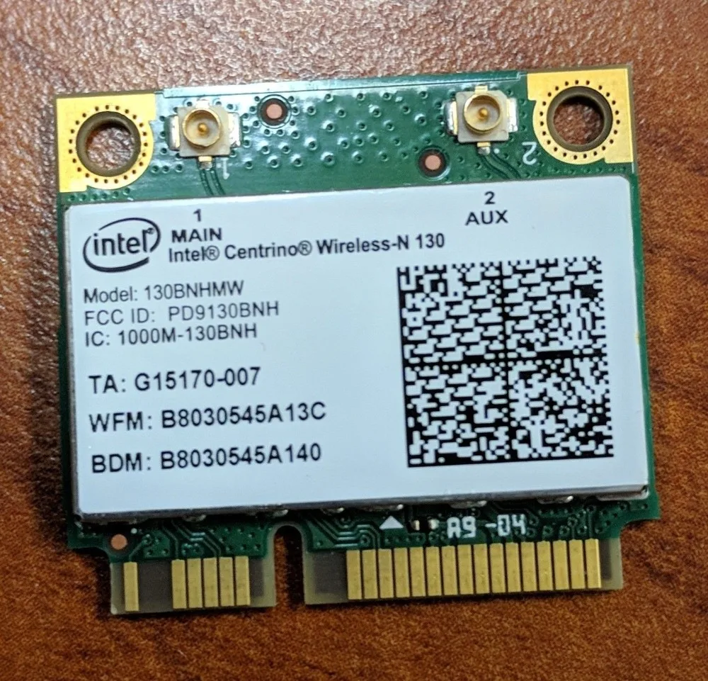 Card For Intel 130bnhmw Centrino Wireless-n 130 Bluetooth Mini Pci-e ...