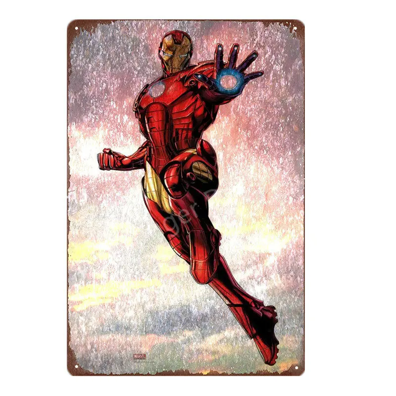 Marvel Avengers Infinity War Superhero Metal Signs The Flash Black ...
