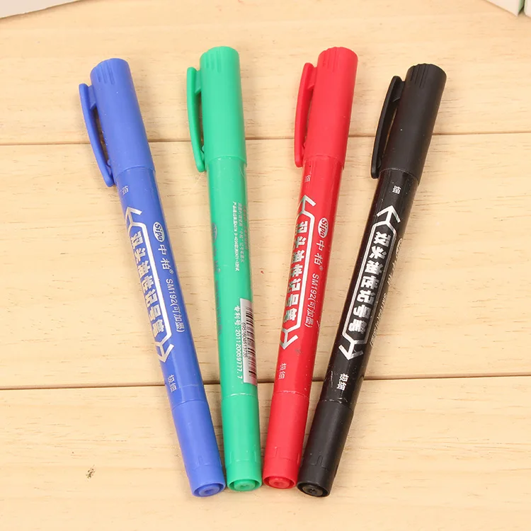 Small Double-headed Marker Pen Two Written Lines Mark Oily Optical Disc ...