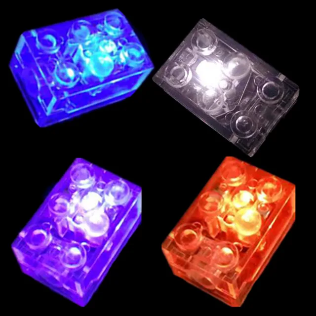 5pcs/lot DIY building blocks With LED lights colorful light emitting ...