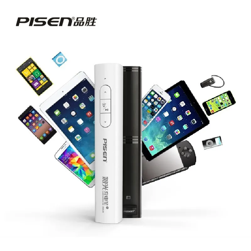 PISEN Power Bank 2500mAh Slim PowerBank 2.4GHz Remote Control Laser Pen ...
