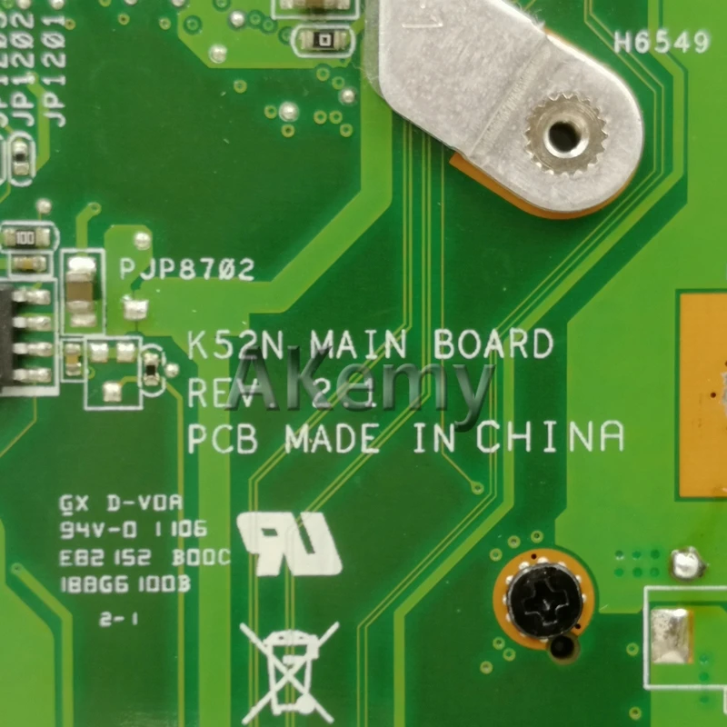 Akemy K52N материнская плата для ноутбука ASUS K52N K52 X52N A52N ...