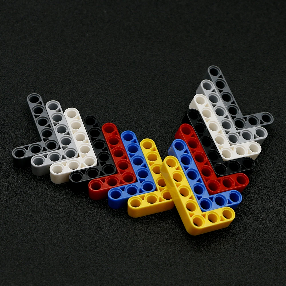 50pcs Bulk Technical Series Parts L Shape 5x2 Thick Hole Studless Beam ...