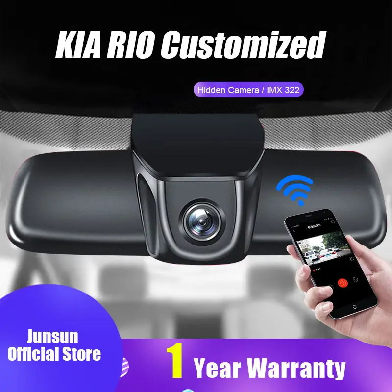 Junsun Car Dvr Special For Kia Rio 2011-2018 Wifi Dash Cam Full Hd ...