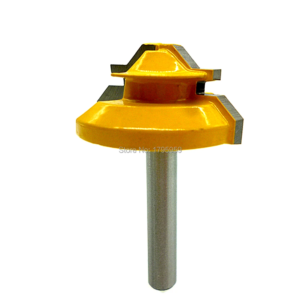 45 Degree Lock Miter Router Bit Two Flute Carbide Cutter Tenon Cut ...