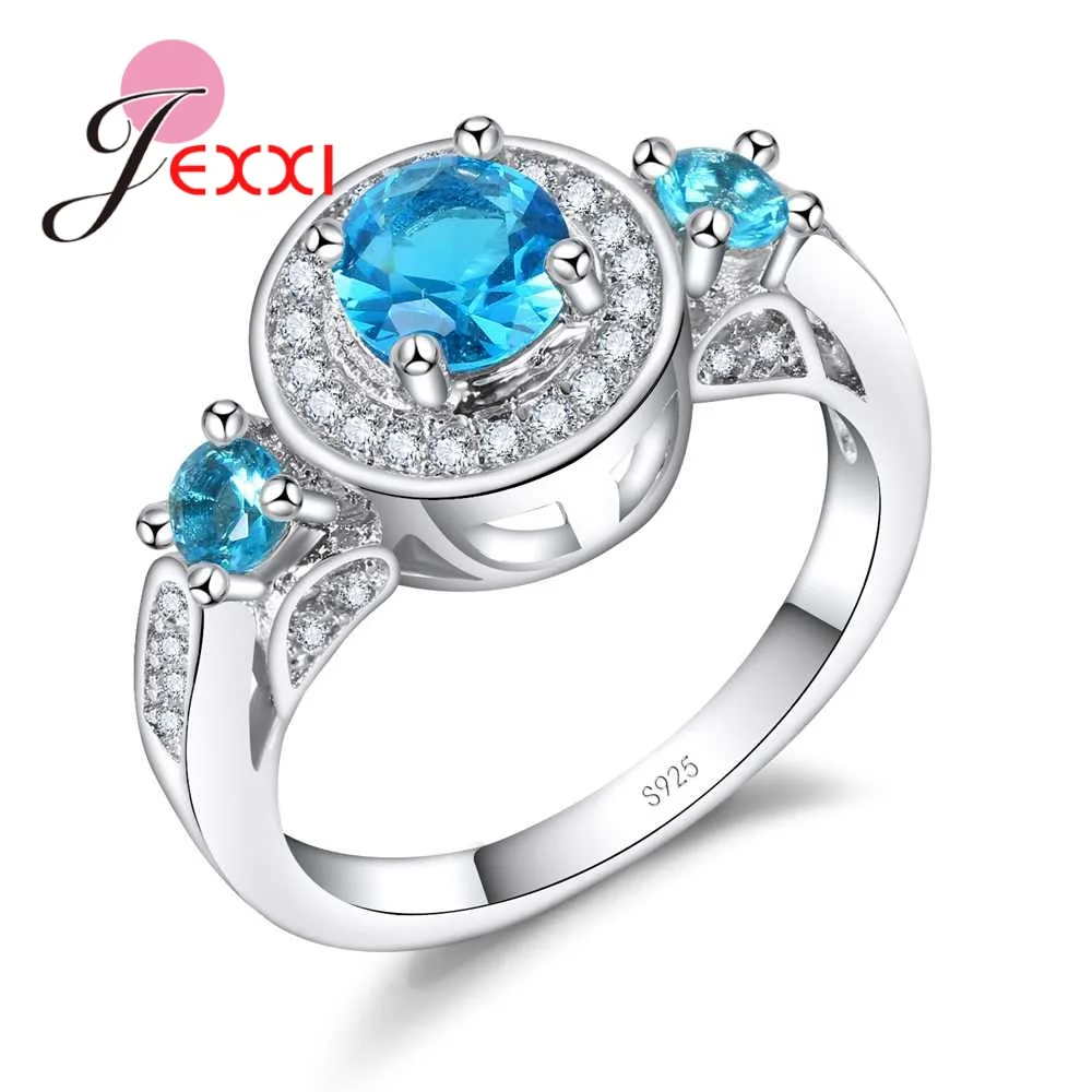 Classic AAA Cubic Zirconia Finger Rings JEXXI Wedding Rings For Female ...