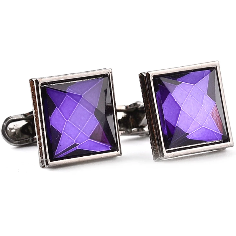 Irregular Cuflink Elegant Fashion Women Cufflinks Vintage White Purple ...