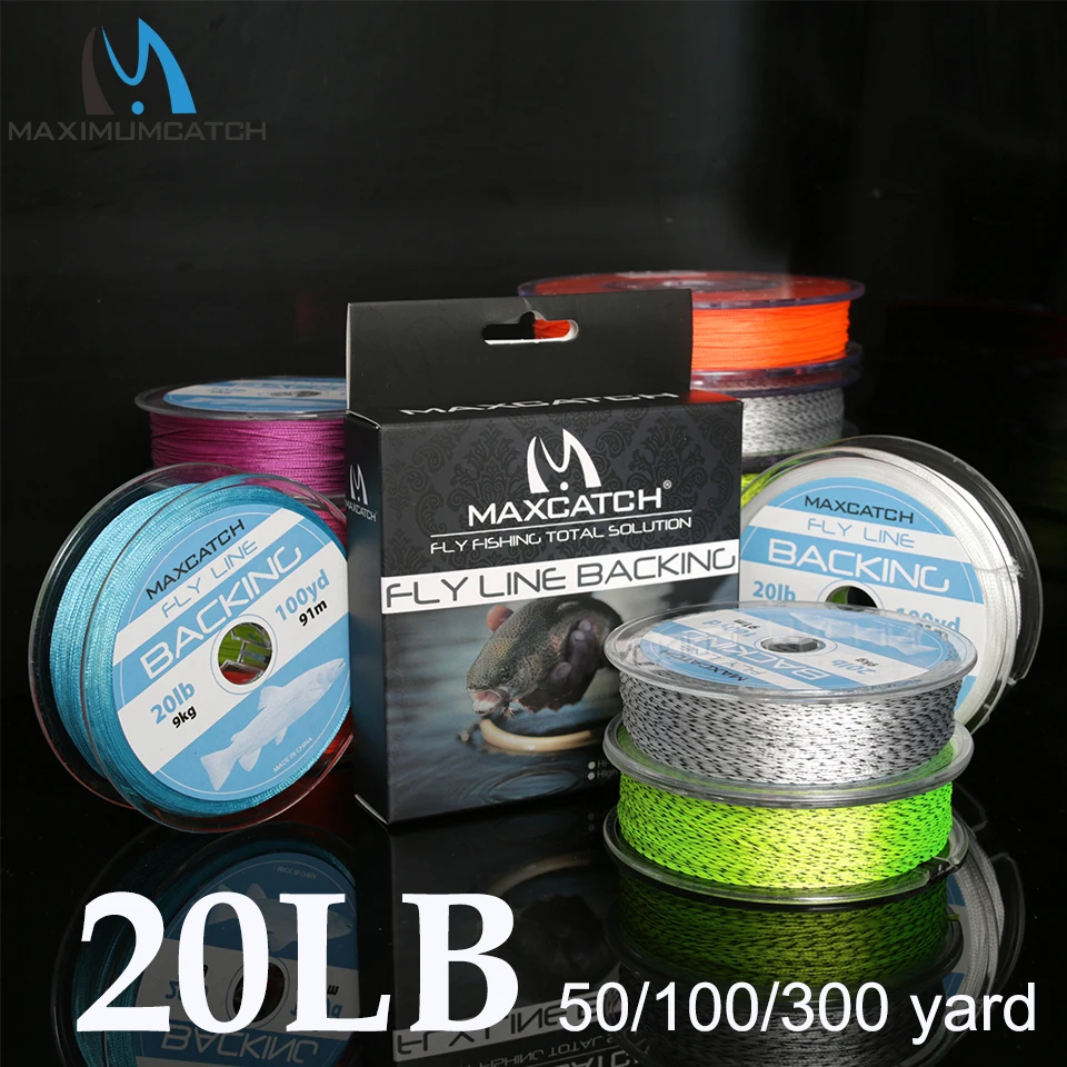 Maximumcatch 20LB Braided Backing Fly Fishing Line 50/100/300 Yards Fly ...