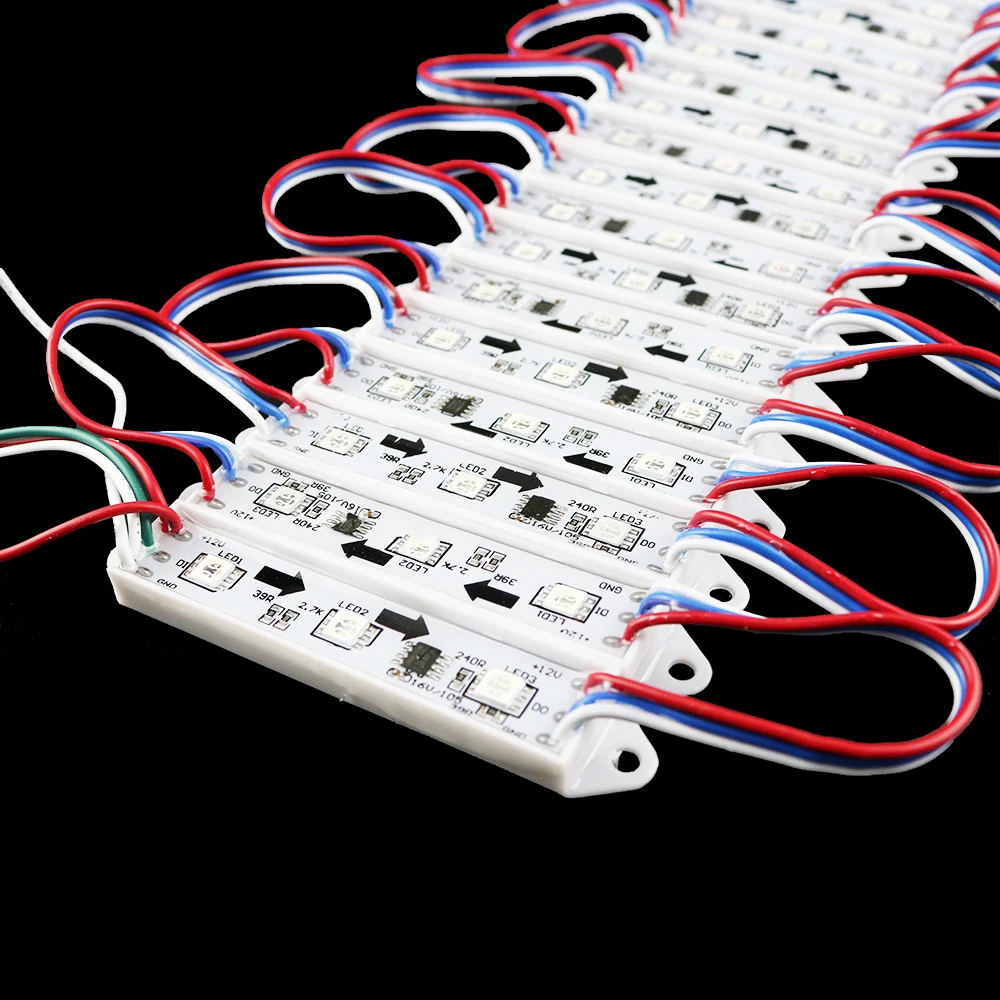 20pcs/lot 2811 IC 5050 RGB SMD chip LED Pixel Digital Module DMX 3LEDs ...