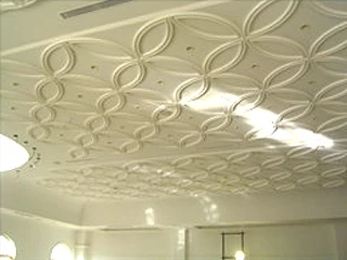 Artistic Ceiling Decoration n Shape Gypsum GRG Curve Moulding Panels