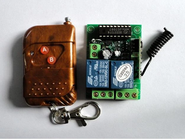 12VDC 2 Channel Wireless RF Remote Control Switch Module Wireless ...