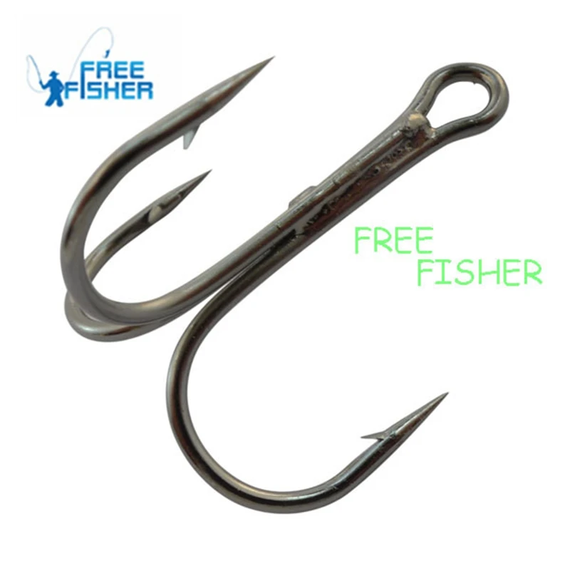 3/0# 100 pcs/set Big Fishing Hooks Kit Sea Fish Treble Hook Fly Tying ...