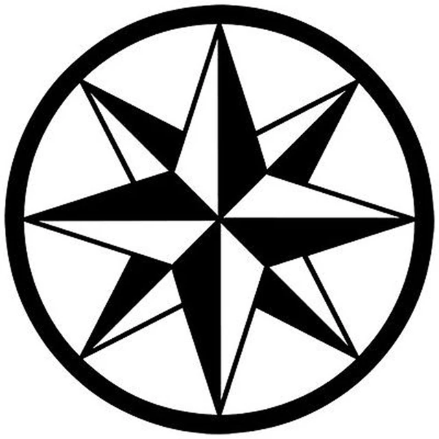 Nautical Star Compass Decal