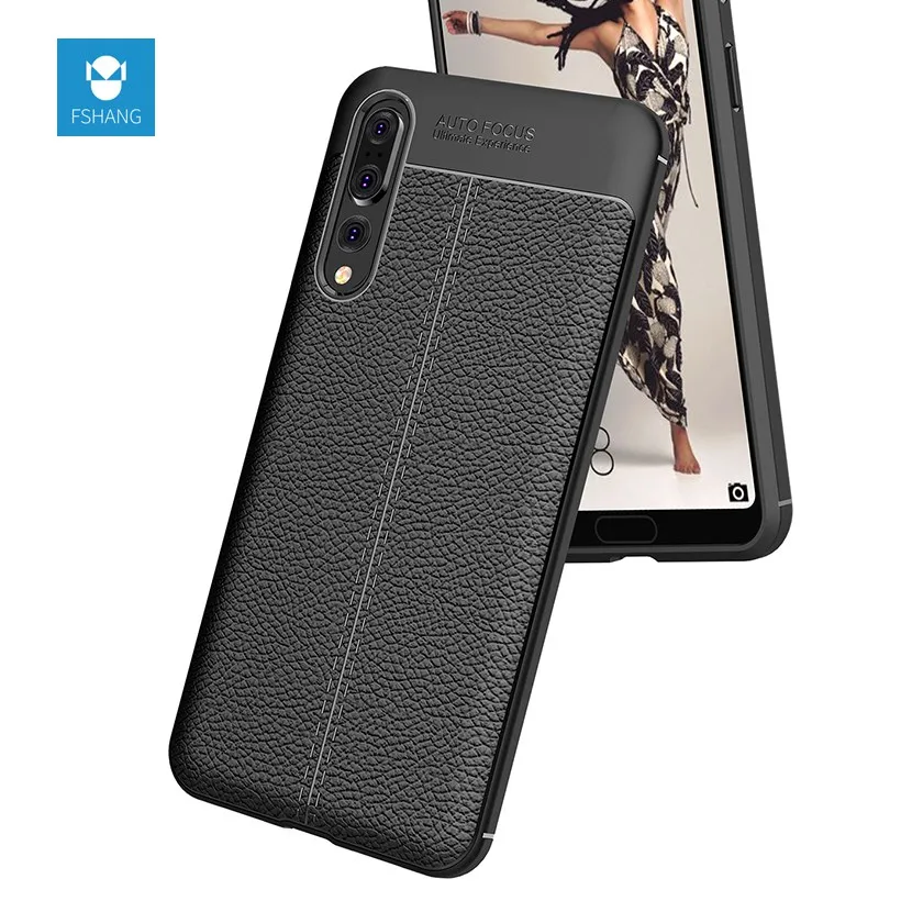 FSHANG Phone Cases for HAUWEI P20 Pro Case Soft Leather Texture ...