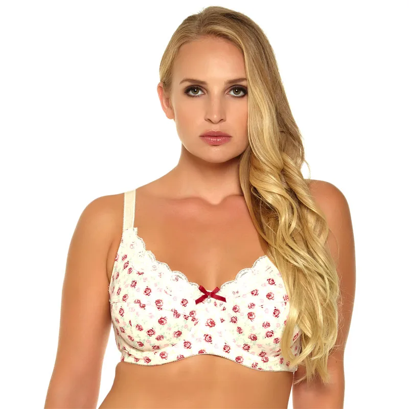Bl953p Women Bra 6 Colours Printing Floral No Padded Unlined Push Up