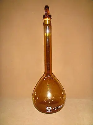 Amber Brown,volumetric Flask,1000ml,20c ,measuring Flask,graduated ...
