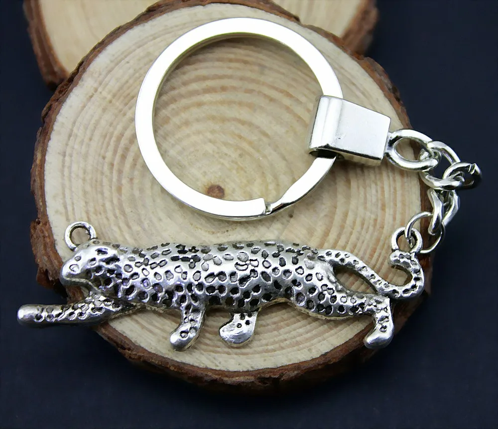 Home Decor Metal Crafts Favors Leopard connect Pendants DIY Car Key ...