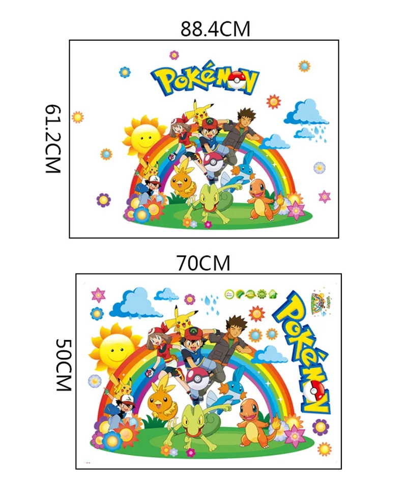 Pokemon Pikachu Go Wall Stickers For Kids - KawaiiMerch.com