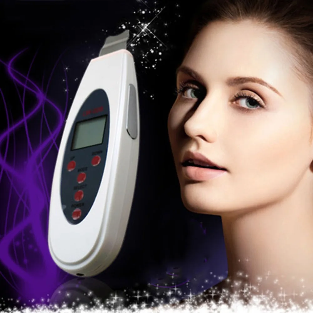 Portable Digital Facial LCD Screen Display Ultrasound Skin Scrubber ...