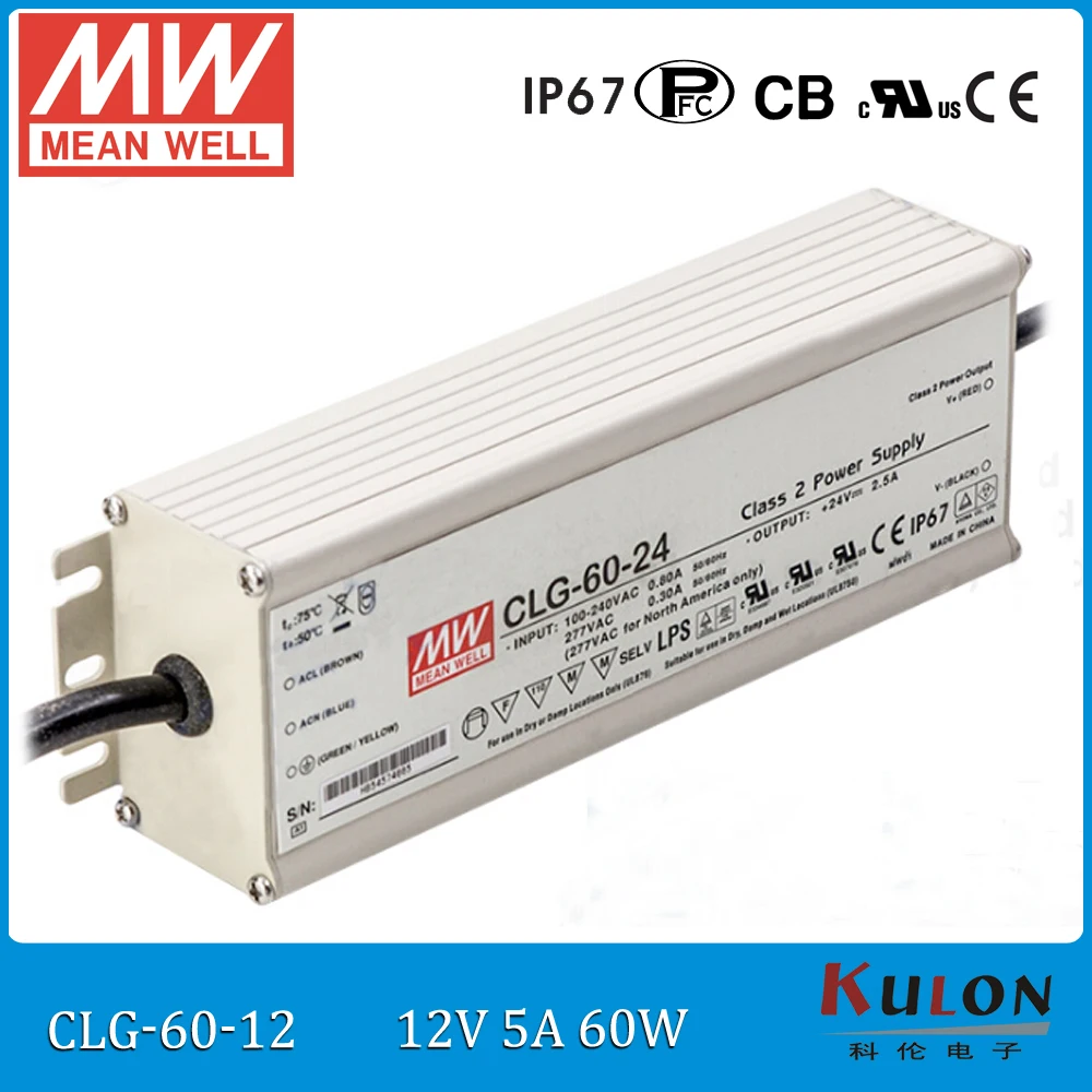 Origianl Meanwell LED driver 12V 60W 5A CLG 60 12 mean well driver with ...