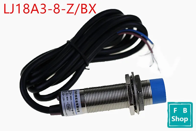 1pcs Lj18a3-8-z/bx M18 Dc 6-36v 3 Wires Npn No 8mm Blue Head Distance Inductive Proximity Sensor ...