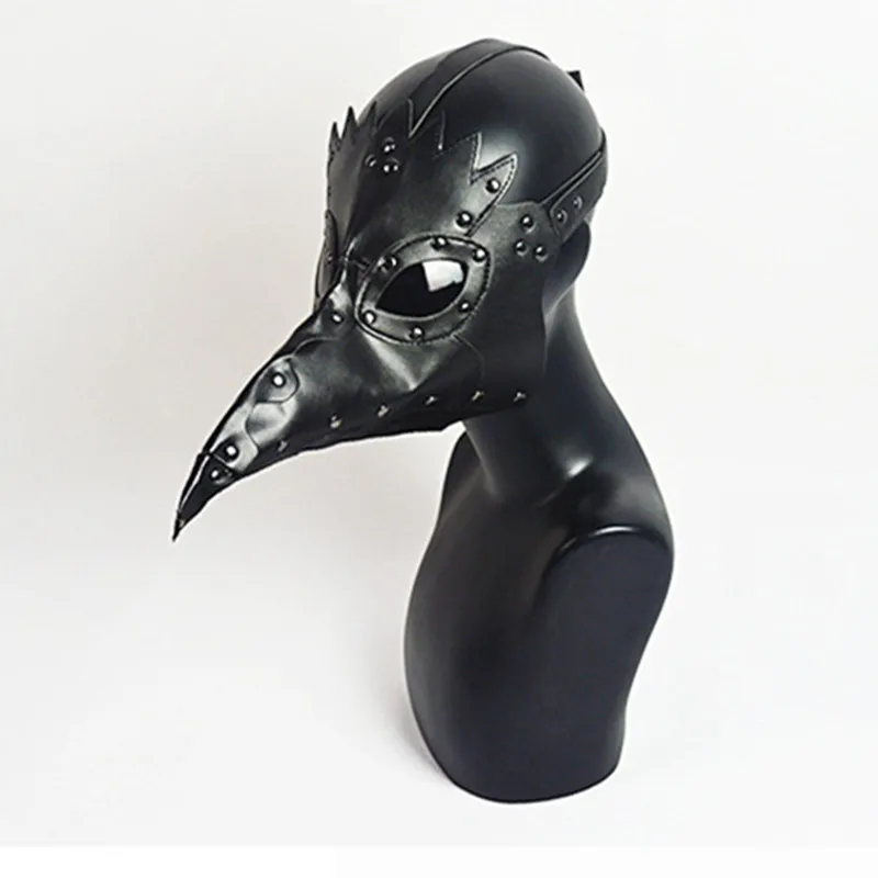 PU Gothic festival supplies bird beak mask black mask halloween mask ...