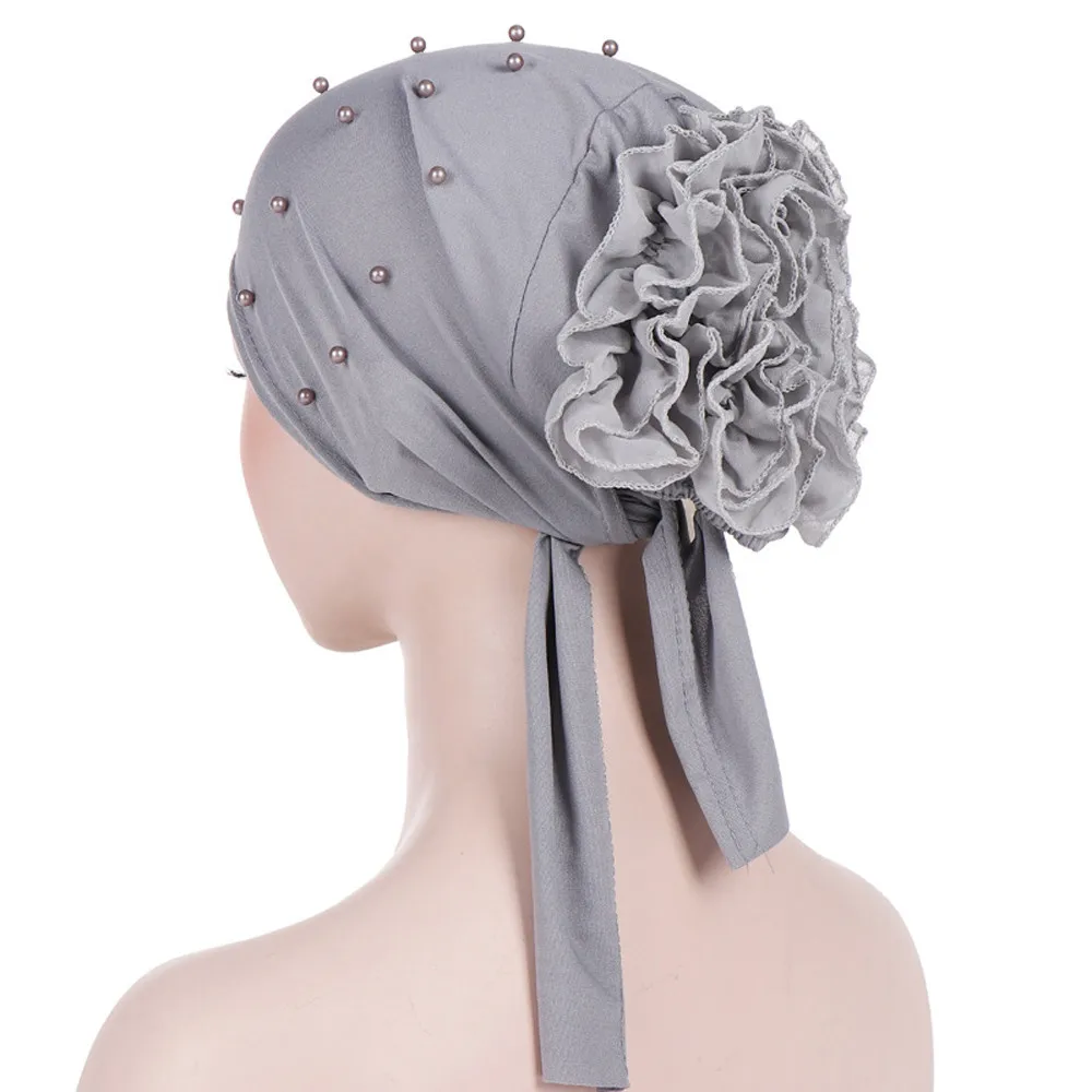 2018 Women India Hat Muslim Ruffle Cancer Chemo Hat Beanie Scarf Turban Head Wrap Cap Hat Is