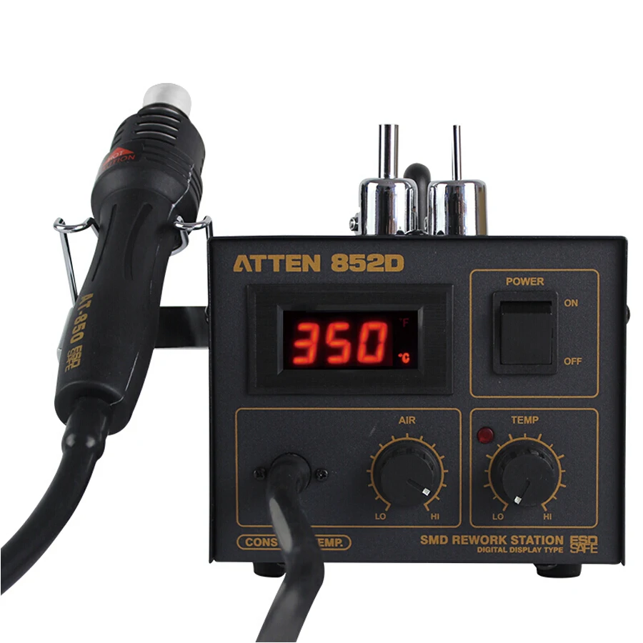 ATTEN AT852D 550W 220V Hot Air Rework Station Hot Air Gun Soldering ...