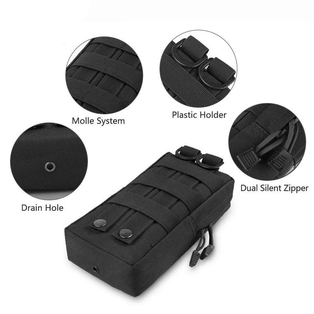 600D Tactical EDC Molle Pouch Bag Outdoor Vest Waist Pack Hunting ...