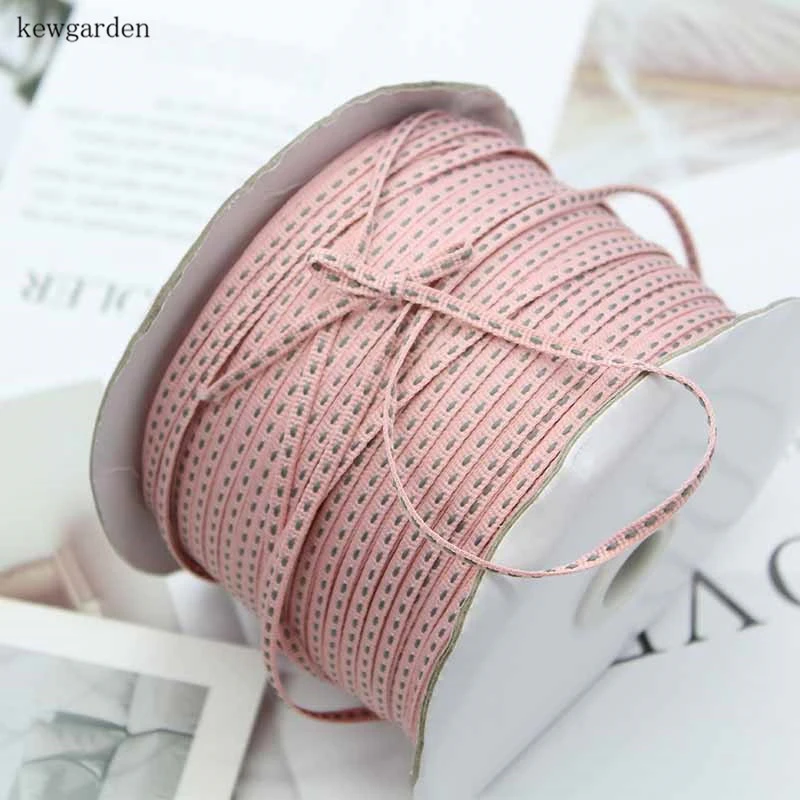 Kewgarden 3mm 0.3cm Dotted Line Stripe Satin Ribbons Packaging Ribbon ...