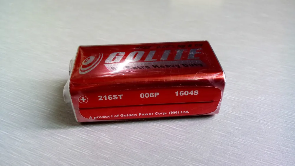 (2pcs/lot) 6f22 Batteries Golite 9v Battery 216st 006p 1604s Wholesale ...