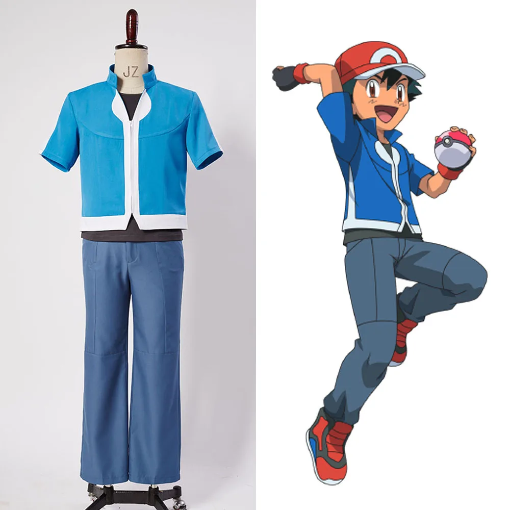 Pokemon Ash Ketchum Satoshi Season 5 Xy Cosplay Costume