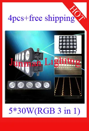 4pcs 5*30W RGB 3 in 1 Led Matrix Light DJ Lighting Disco Light Led Bar ...