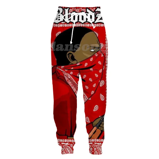 blood gang 3d print t shirts/sweatshirts/hoodies/pants men harajuku ...